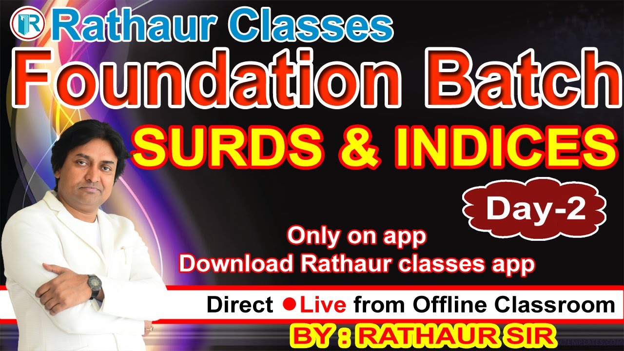 Math Foundation Batch Bach class 02 Online with Offline By Rathaur Sir ...