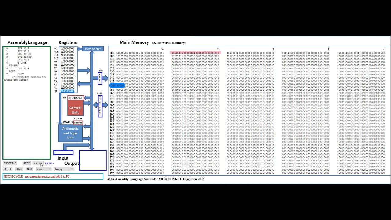 langage assembleur anglais