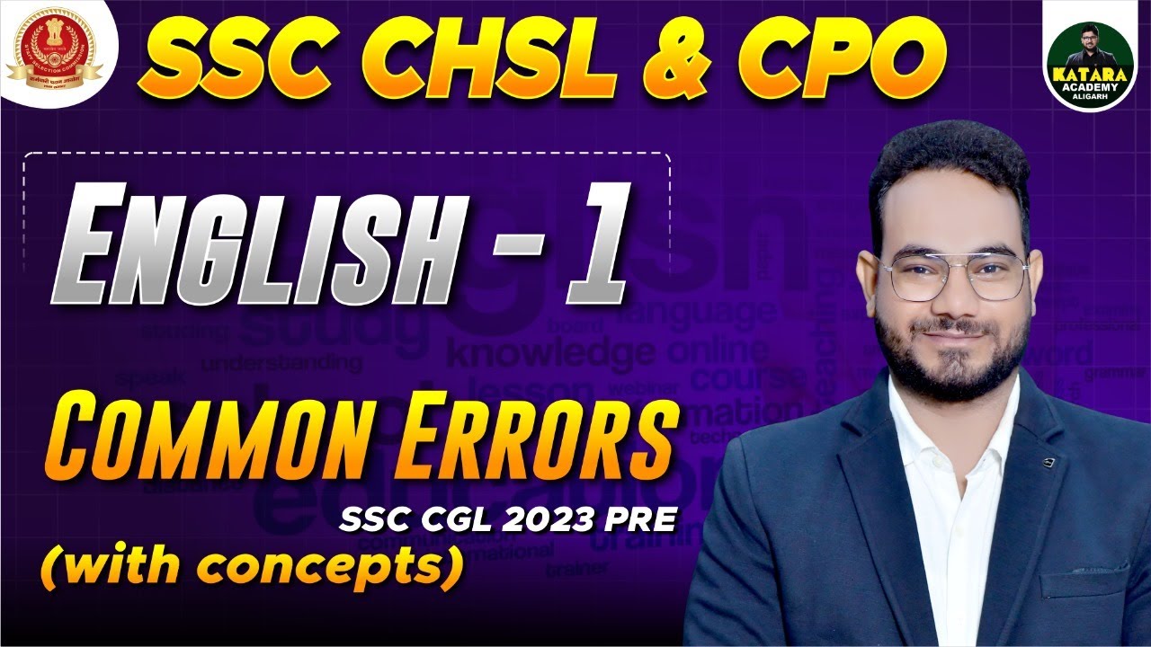 SSC CHSL English Class 2024 | English Classes for SSC CPO Exam 2024 | Common Errors By Krishna ...