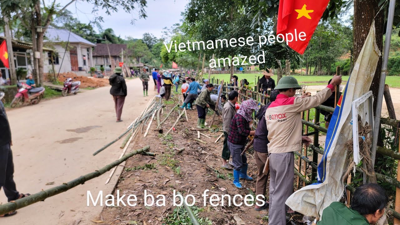Hundreds of Vietnamese people are amazed to build fences using only ...
