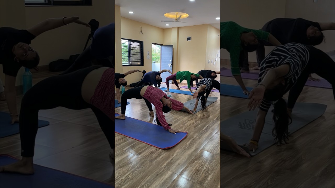 Flipping the dog pose #yoga #fitness #backbend #flexibility #downdog # ...