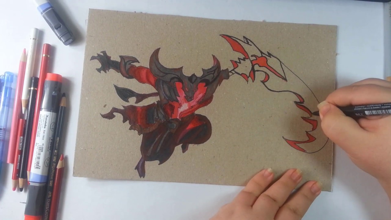 Drawing Rhaast from League of Legends - YouTube