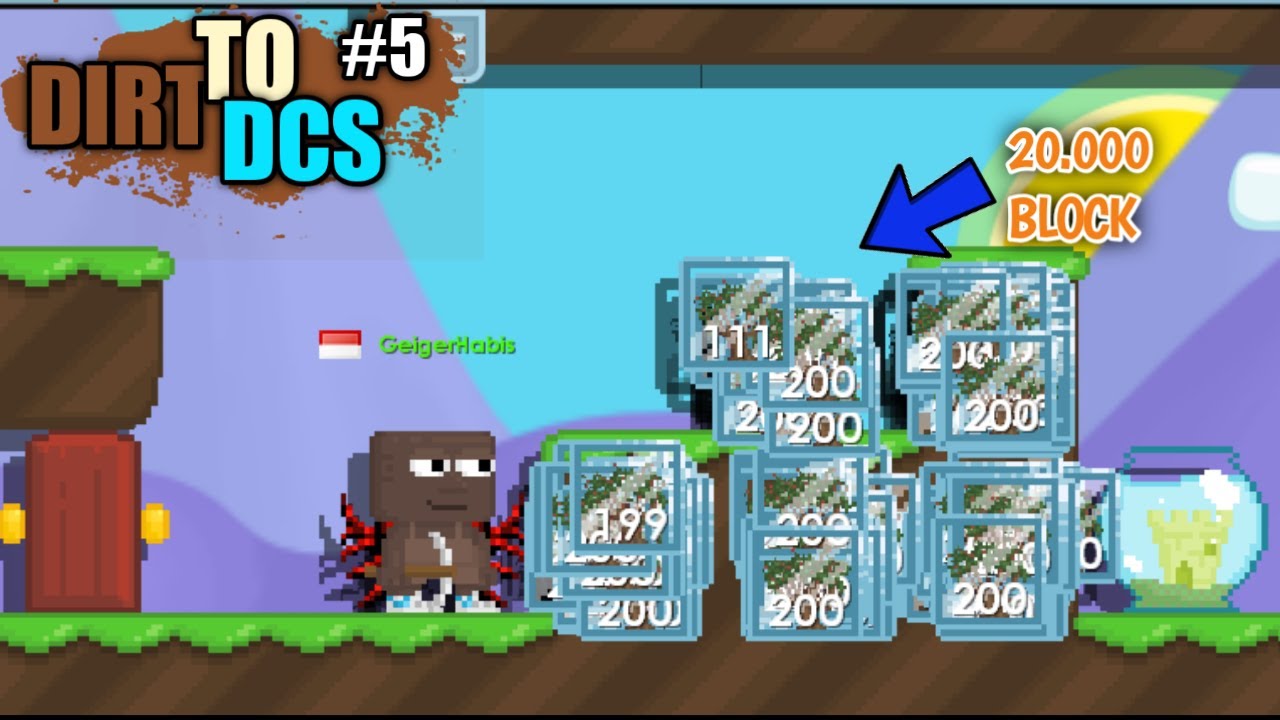 BUY 20K PEPPER BLOCK | DIRT TO DCS #5 | Growtopia Indonesia - YouTube