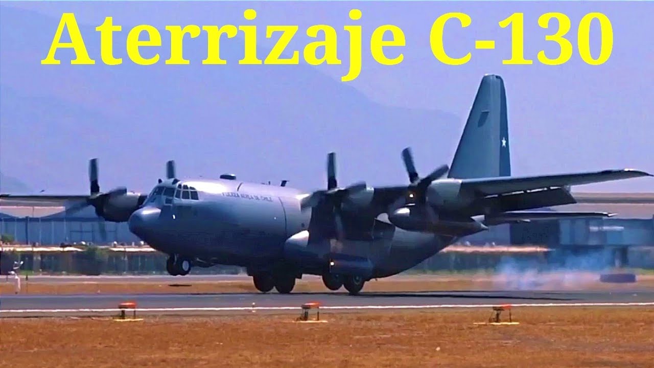 Aterrizaje Lockheed C-130H FACH - YouTube