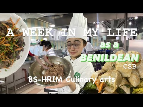 College Vlog: A WEEK IN MY LIFE AS CULINARY ARTS MAJOR IN BENILDE CSB ...