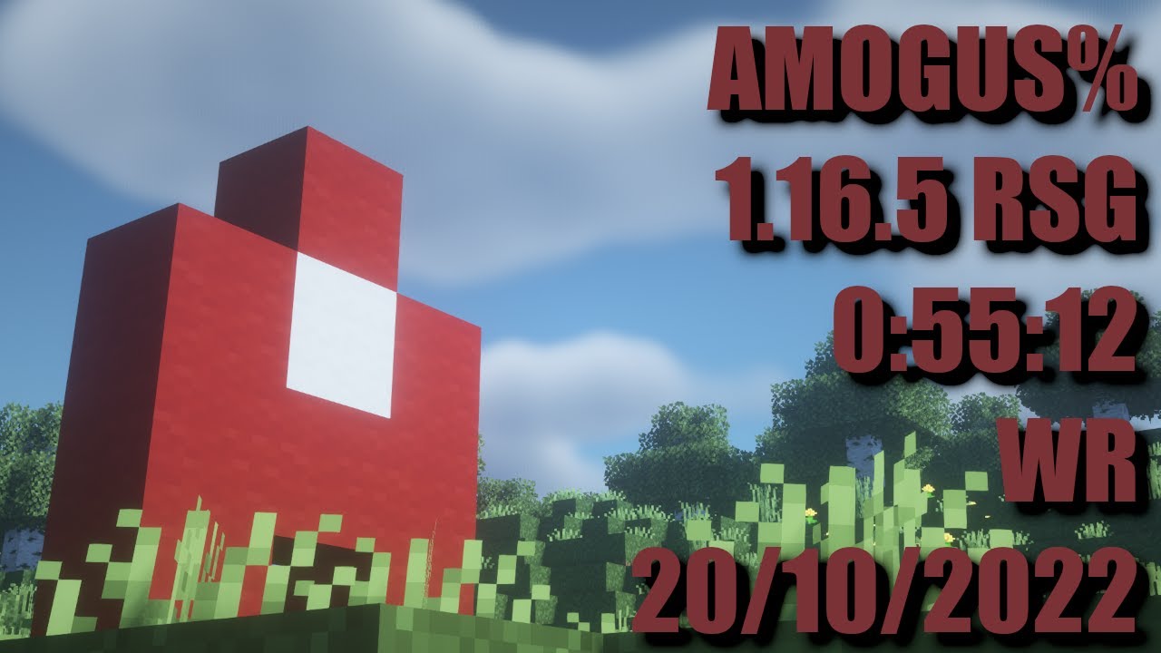 [Former WR] Minecraft AMOGUS% world record (again) - YouTube