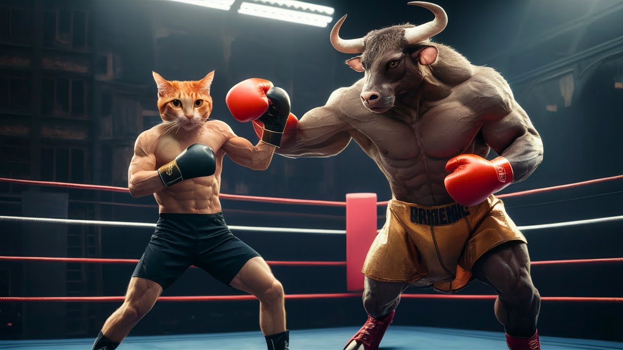 The Cat Fought The Evil Bull 🦾😾 | Cat Story #catstory #cats - YouTube