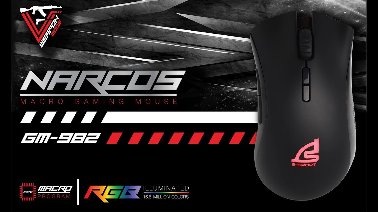 Review GM-982 NARCOS Macro Gaming Mouse (รีวิวตัวสินค้า) - YouTube