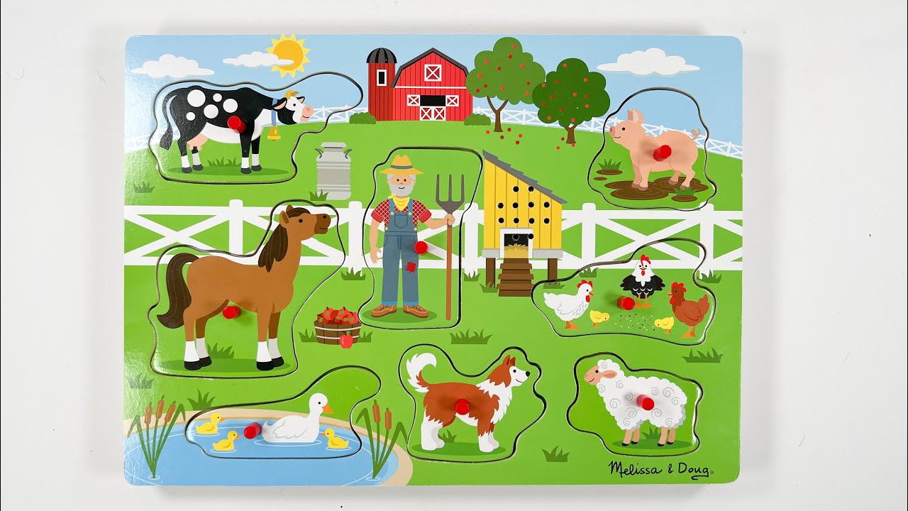 Kids Learn Farm Animals and Sounds with Melissa & Doug Old MacDonald’s ...