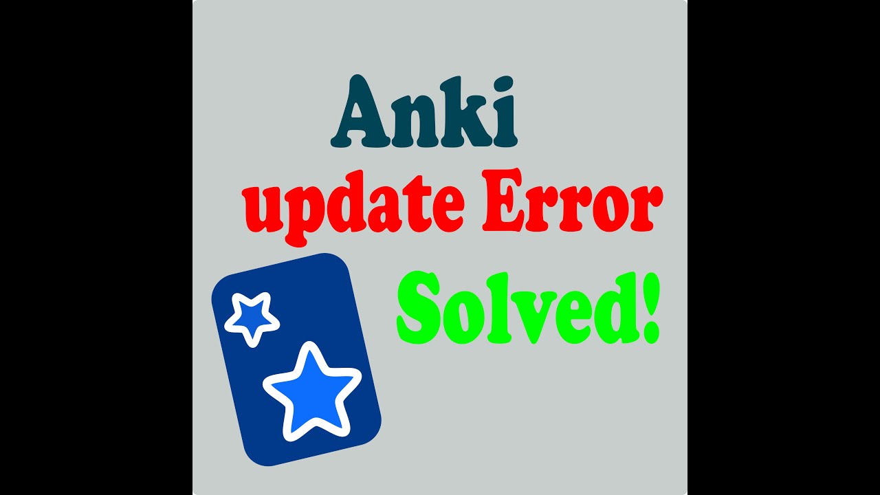 Solved Please update to the latest Anki version, then import the colpkg ...
