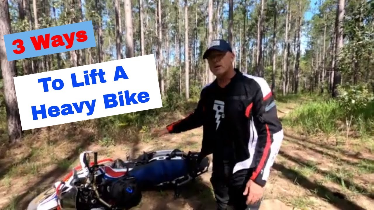 How To Lift A Heavy Adventure Motorcycle - 3 Ways - YouTube