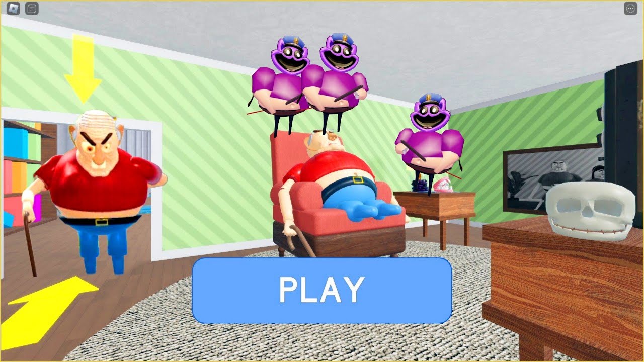 ESCAPE EVIL GRANDPA Obby New Update Roblox - All Bosses Battle ...