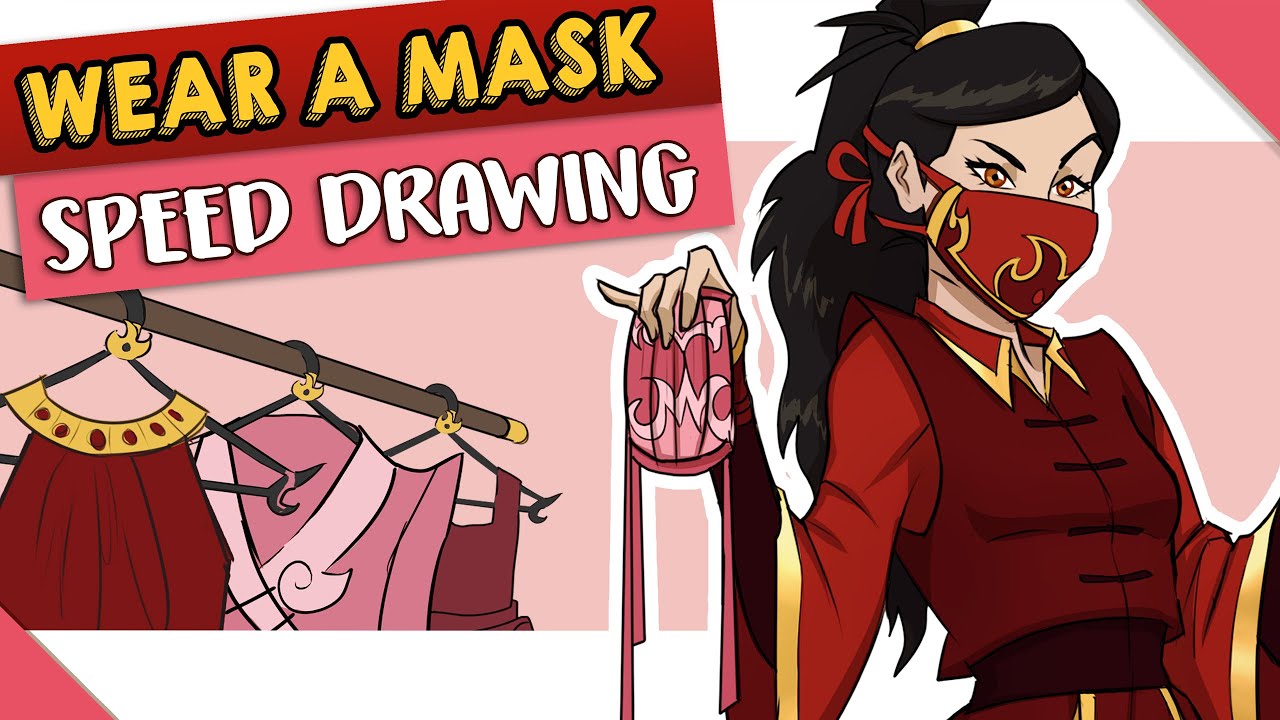 Speed Drawing | WEAR A MASK featuring Aiko! - YouTube