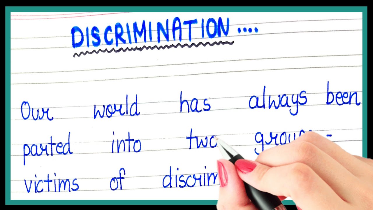 What is Discrimination | Definition of Discrimination | Short note on ...