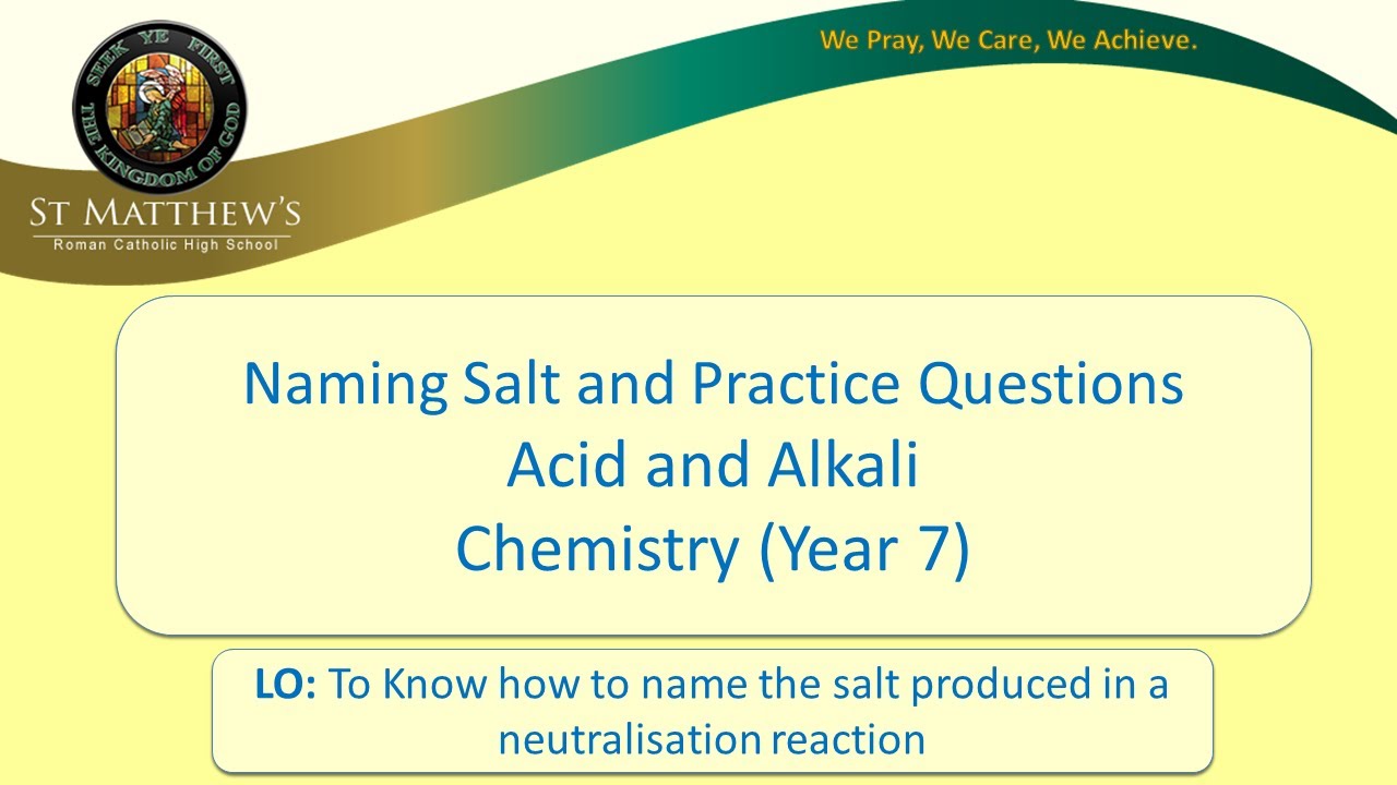Naming Salt and Practice questions - YouTube