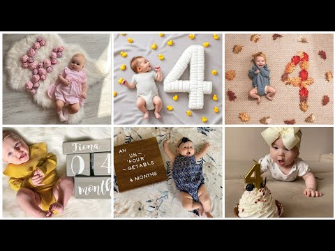 4th Month Baby Photoshoot Ideas at Home 2025|| Fourth Month Milestone Photoshoot Ideas  at Home
