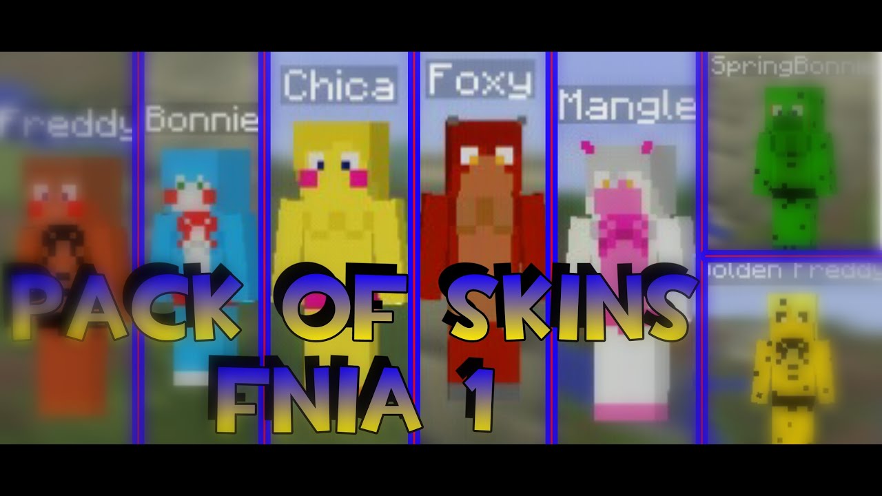 Pack of skins for Minecraft PE/PC of Five Nights in Anime - YouTube