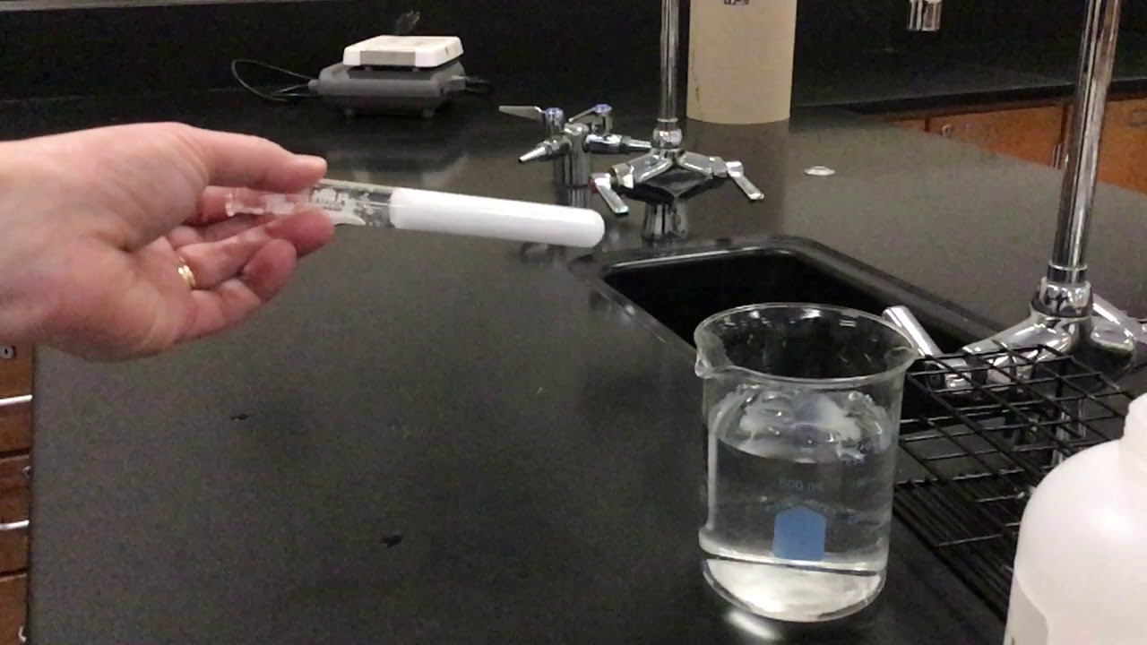Adding a Seed Crystal to a Supersaturated Solution - YouTube