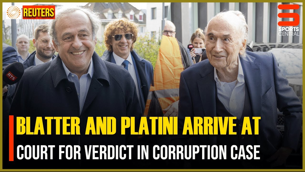 Blatter and Platini arrive at court for verdict in corruption case ...
