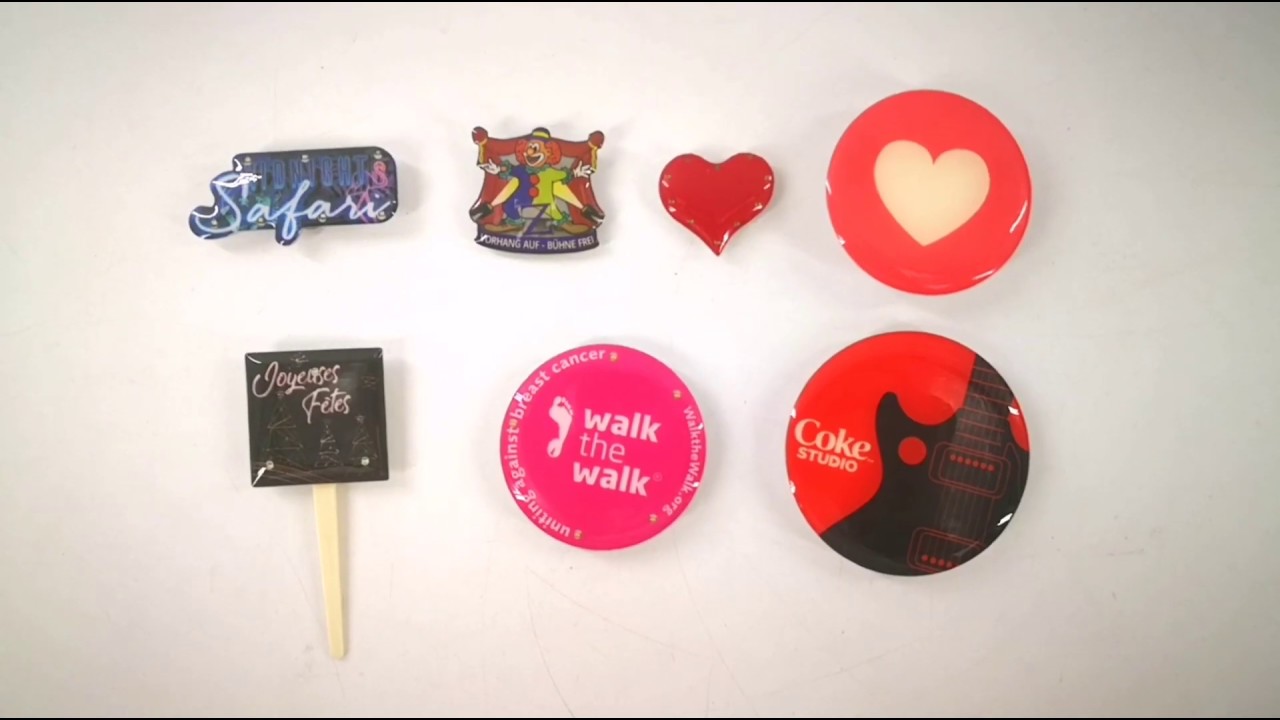 Custom Shape LED Blinking Pin Badge For Brand Promotion - YouTube