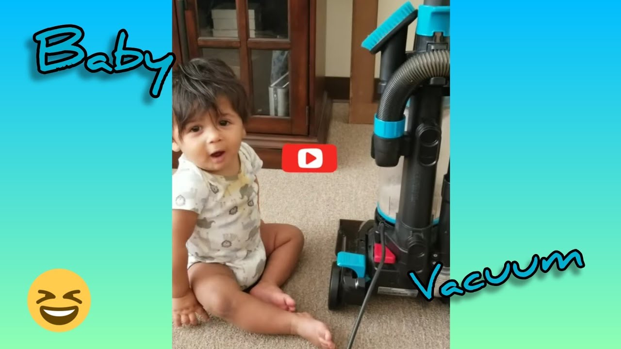 Happy Baby and Vacuum. Feliz bebé y la aspiradora. - YouTube