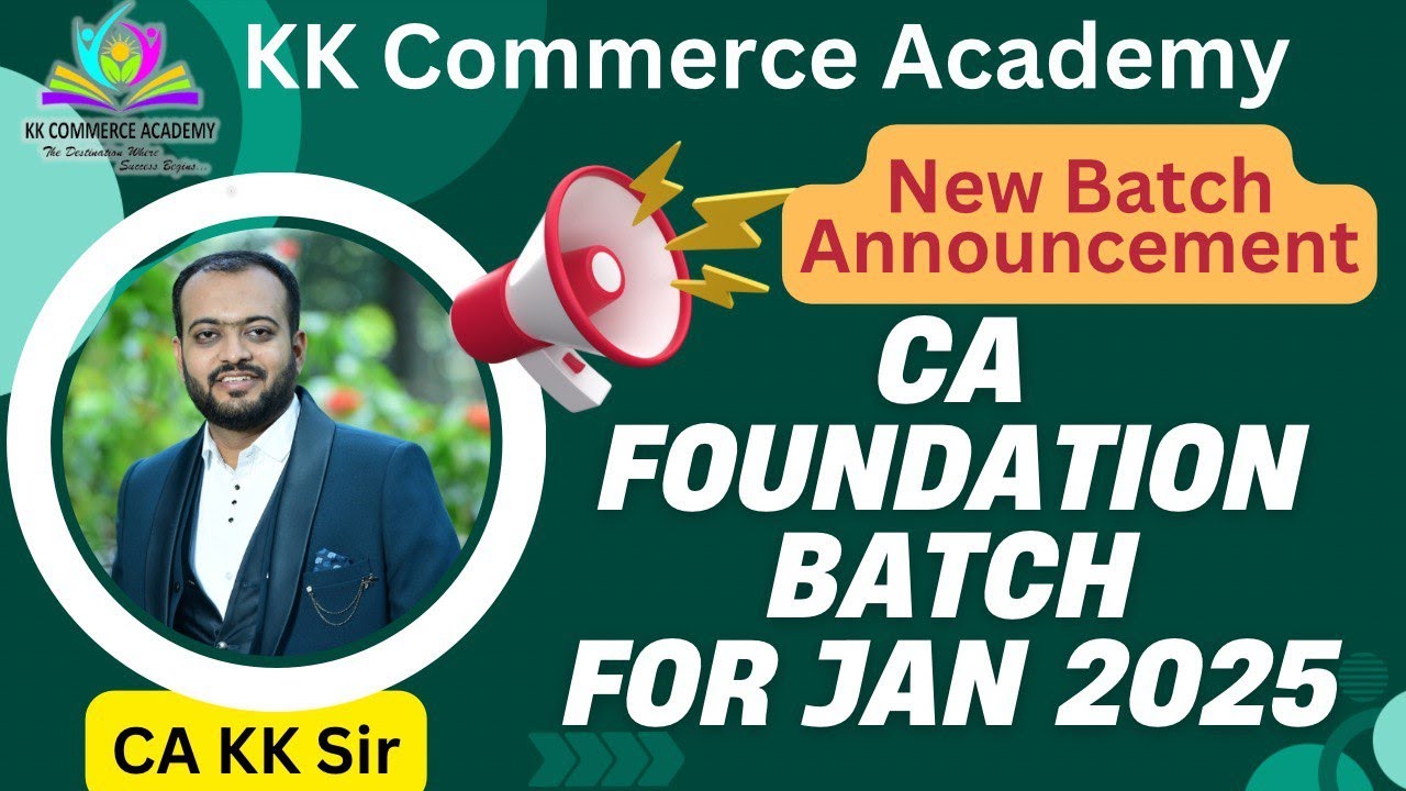 CA Foundation Batch Announcement | January 2025 | Offer | Online ...