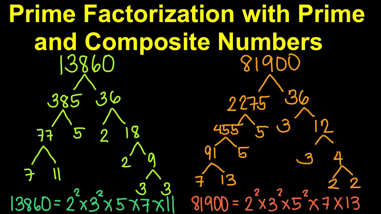 Prime and Composite Numbers with Prime Factorization (English) - YouTube