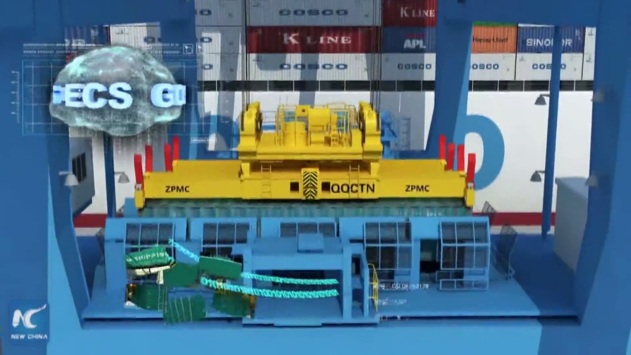 Asia's 1st automated container terminal in E China - YouTube