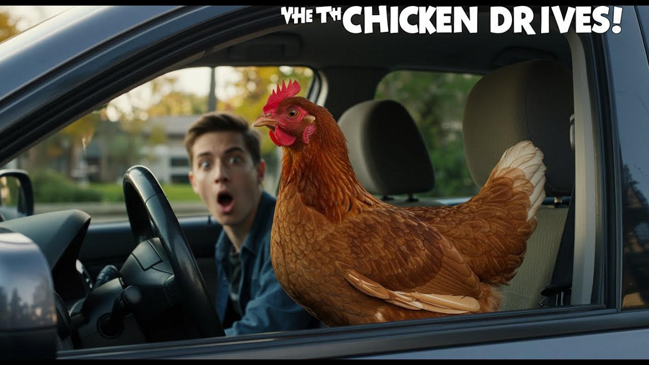 Chicken Drives Car Comedy Video - YouTube