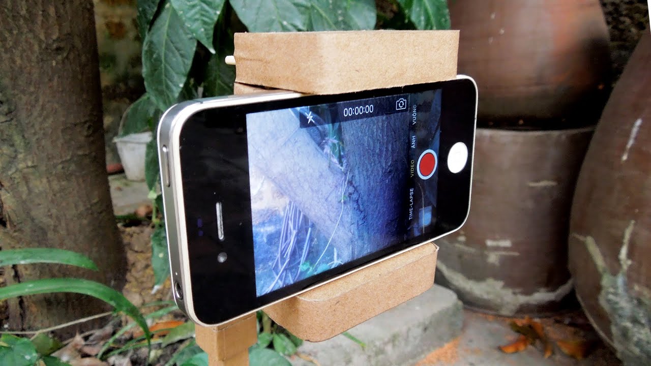 DIY Tripod Stand & Phone Holder - YouTube