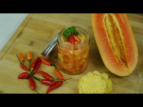 RESEP MUDAH - Gohu Pepaya Nanas Khas Manado - YouTube