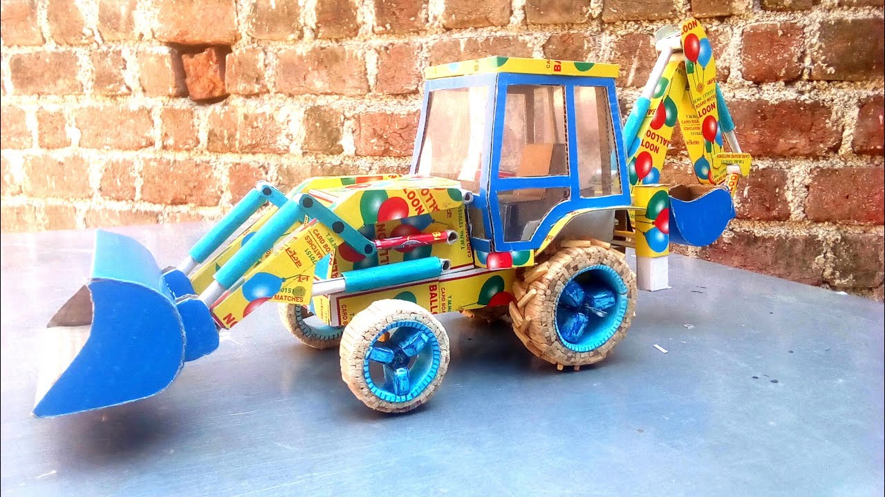 How To Make Matchbox Jcb At Home - YouTube