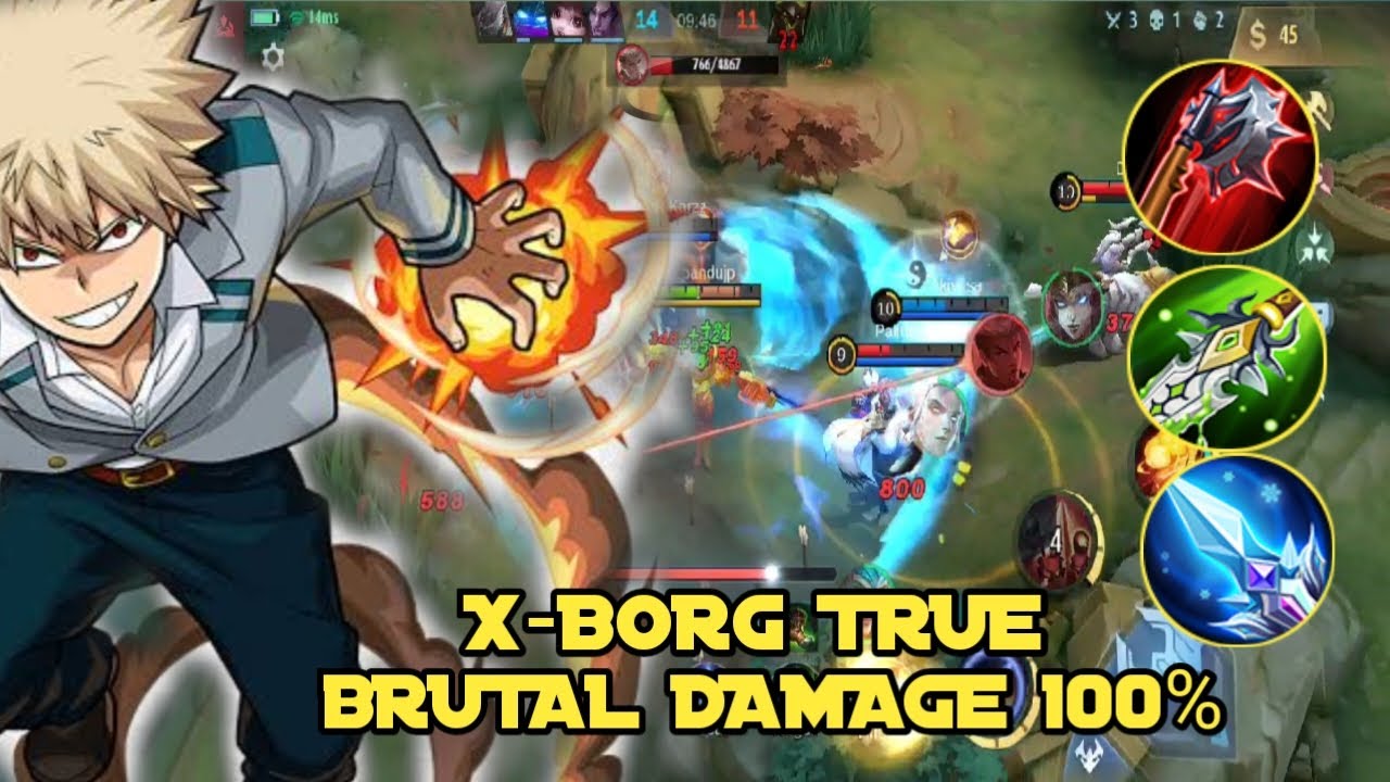 CARA MAIN X.BORG BRUTAL DAMAGE !! BUILD DAMAGE SAKIT !! - Mobile ...
