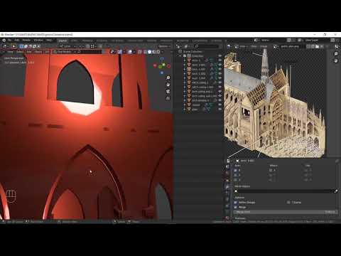 Modular Gothic Cathedral Modeling Blender 2.8x Timelapse Part 2 - YouTube