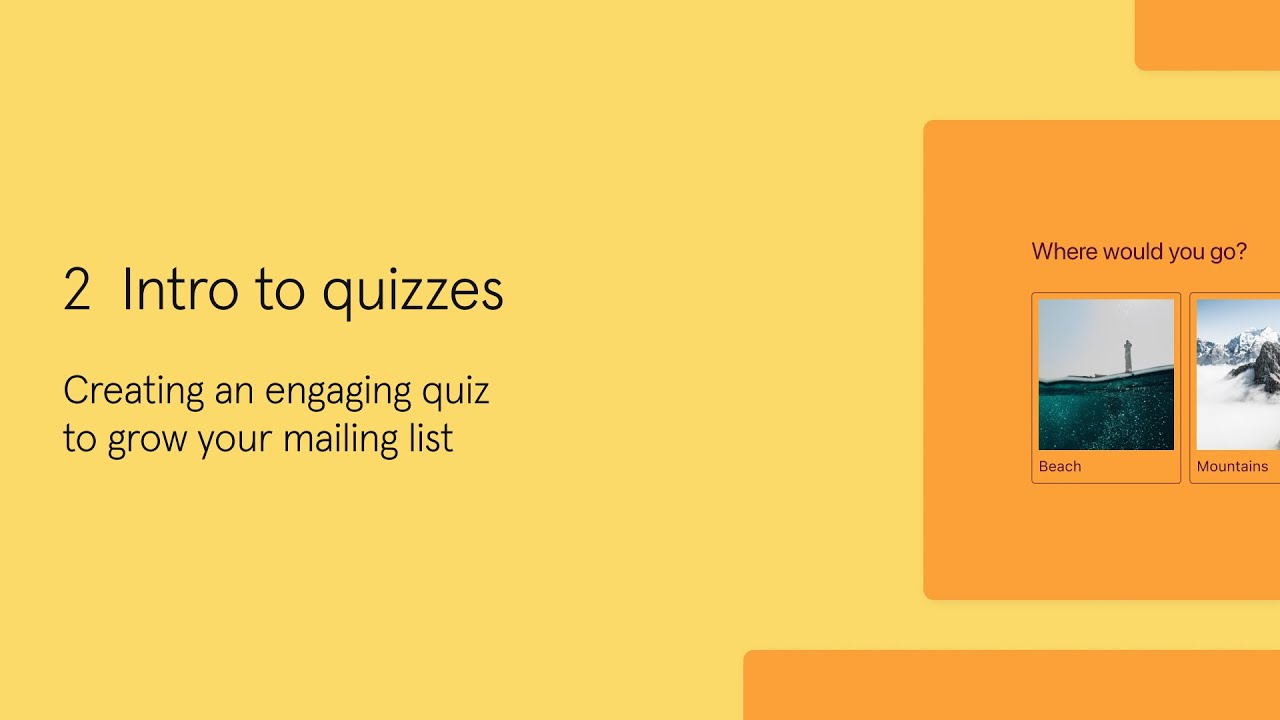 Intro to quizzes | Creating a typeform quiz to grow your mailing list ...