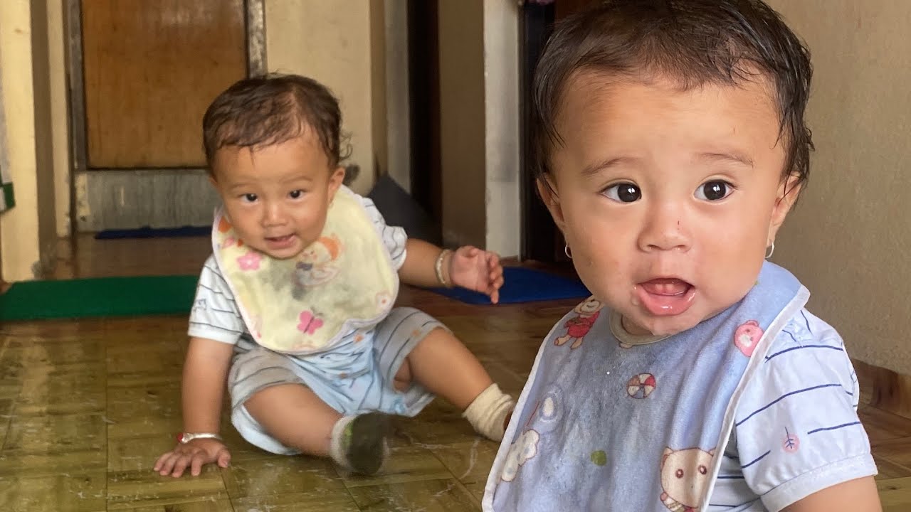 Aja baby haru sanga kheldai #twinfamily - YouTube