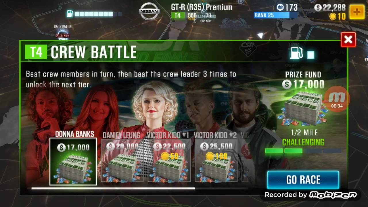 CSR Racing 2: T4 Crew Battle: Donna Banks - YouTube