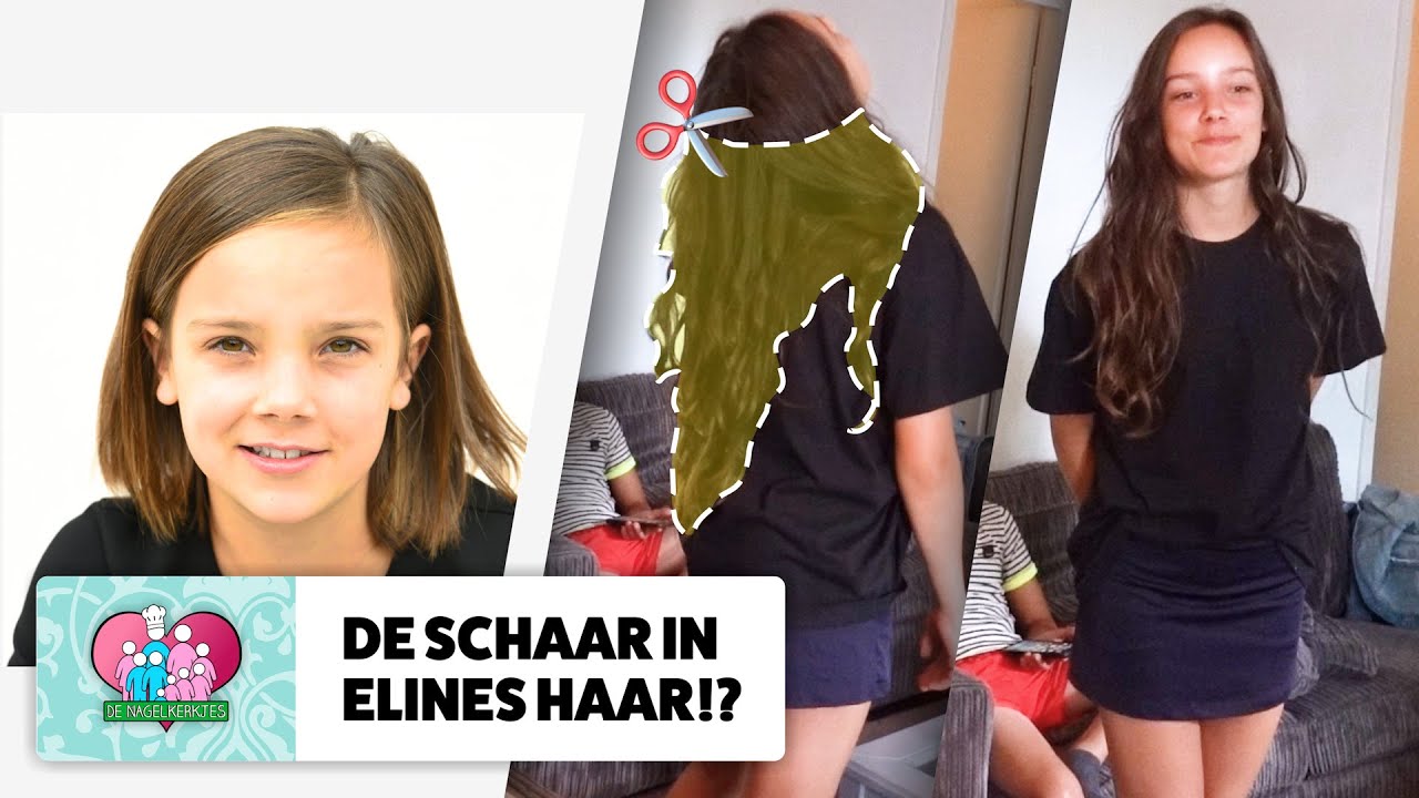 Mag ELINE de SCHAAR in haar SUPER LANGE HAAR zetten? - #653 - YouTube