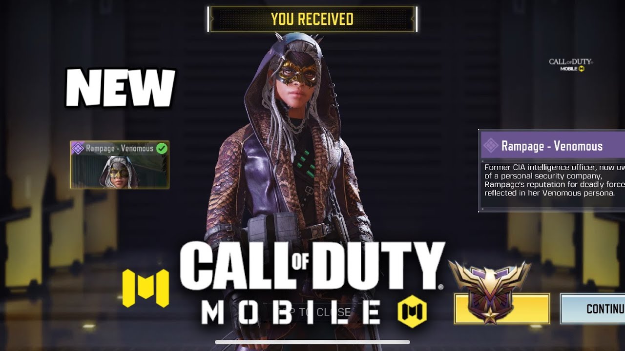 *NEW* RAMPAGE - VENOMOUS SKIN UNLOCKING ON COD MOBILE ...