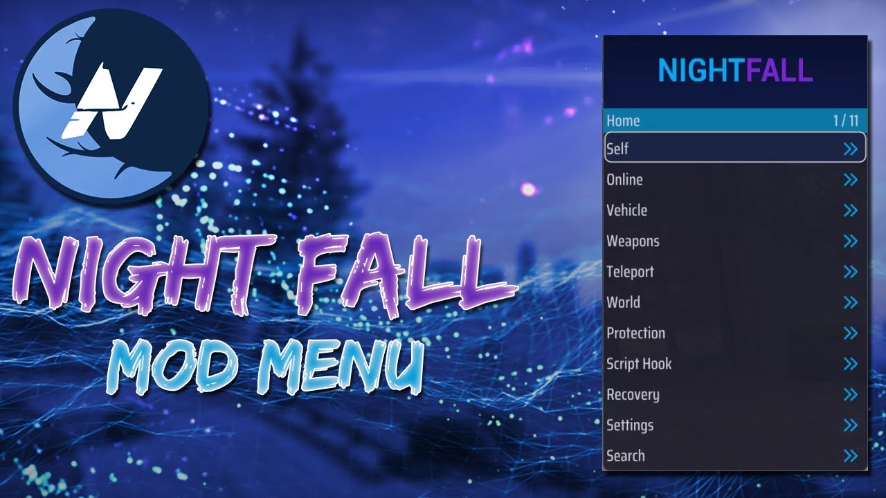 GTA V Night Fall Mod Menu Showcase! - YouTube