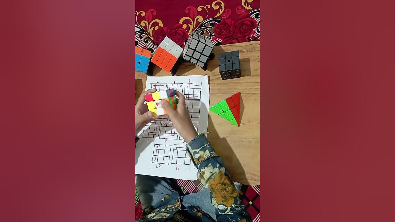 How to make unique pattern in 3/3 Rubik's cube in easy way with algorithms #shots - YouTube