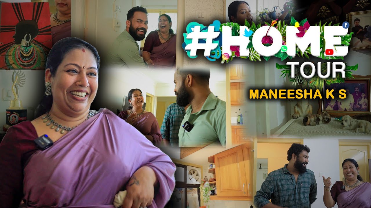 Maneesha K S | Home Tour | Bigg Boss Malayalam | Flat | Singer Actress | Milestone Makers - YouTube
