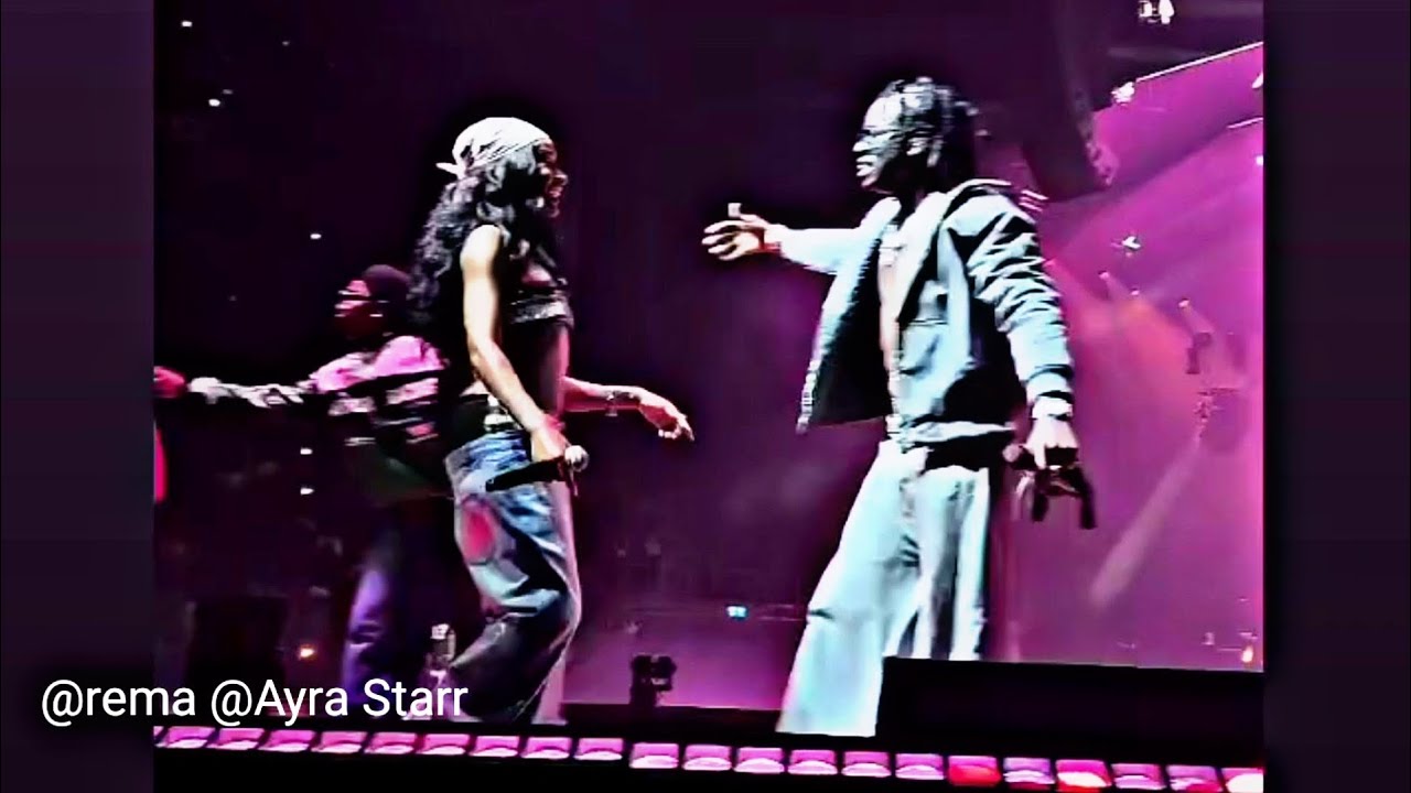 Moment Rema brought Ayra Starr on stage live at O2 arena London - YouTube