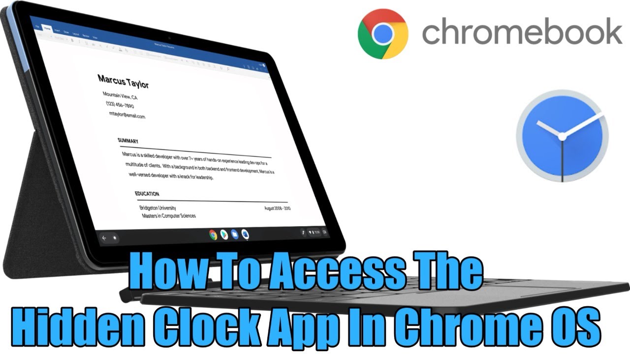 How To Access The "Hidden" Clock App In Chrome OS - YouTube