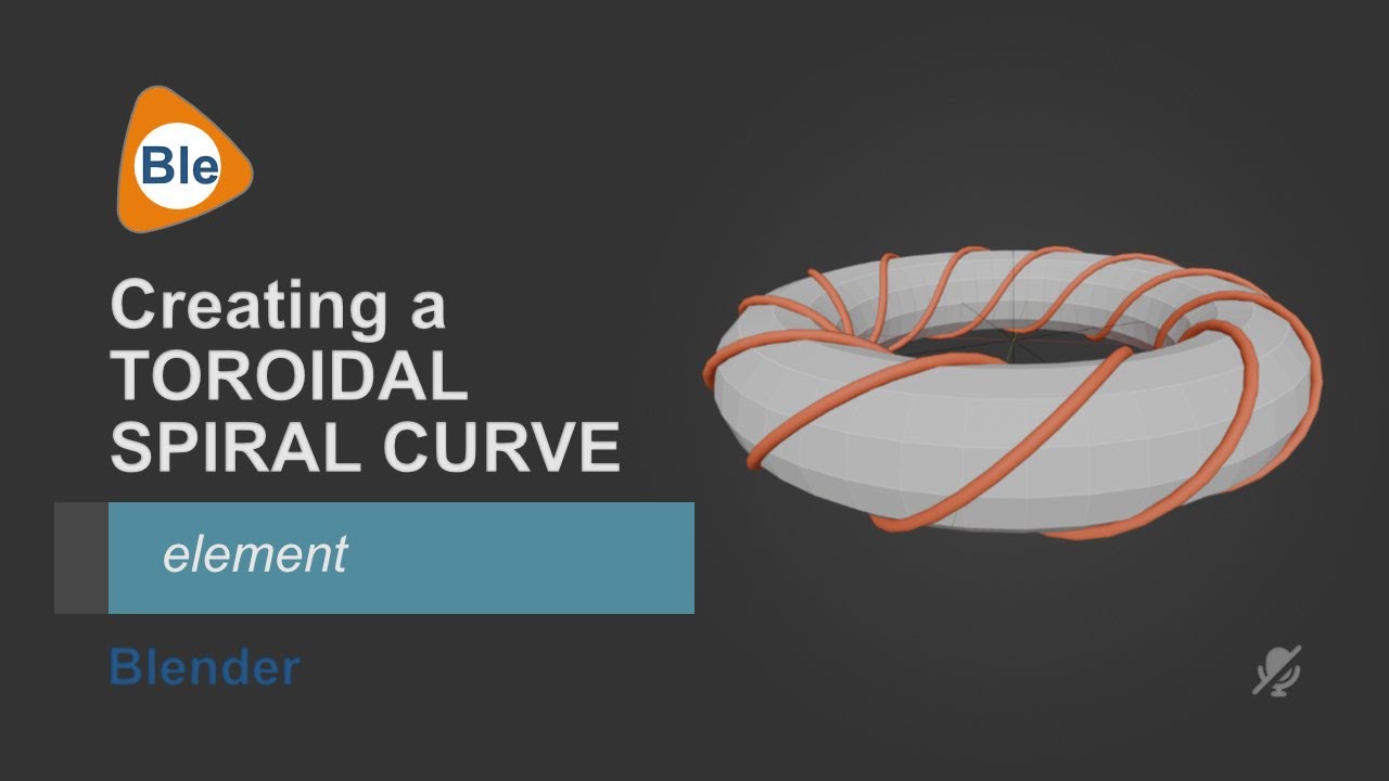 Creating a toroidal spiral curve in Blender - YouTube