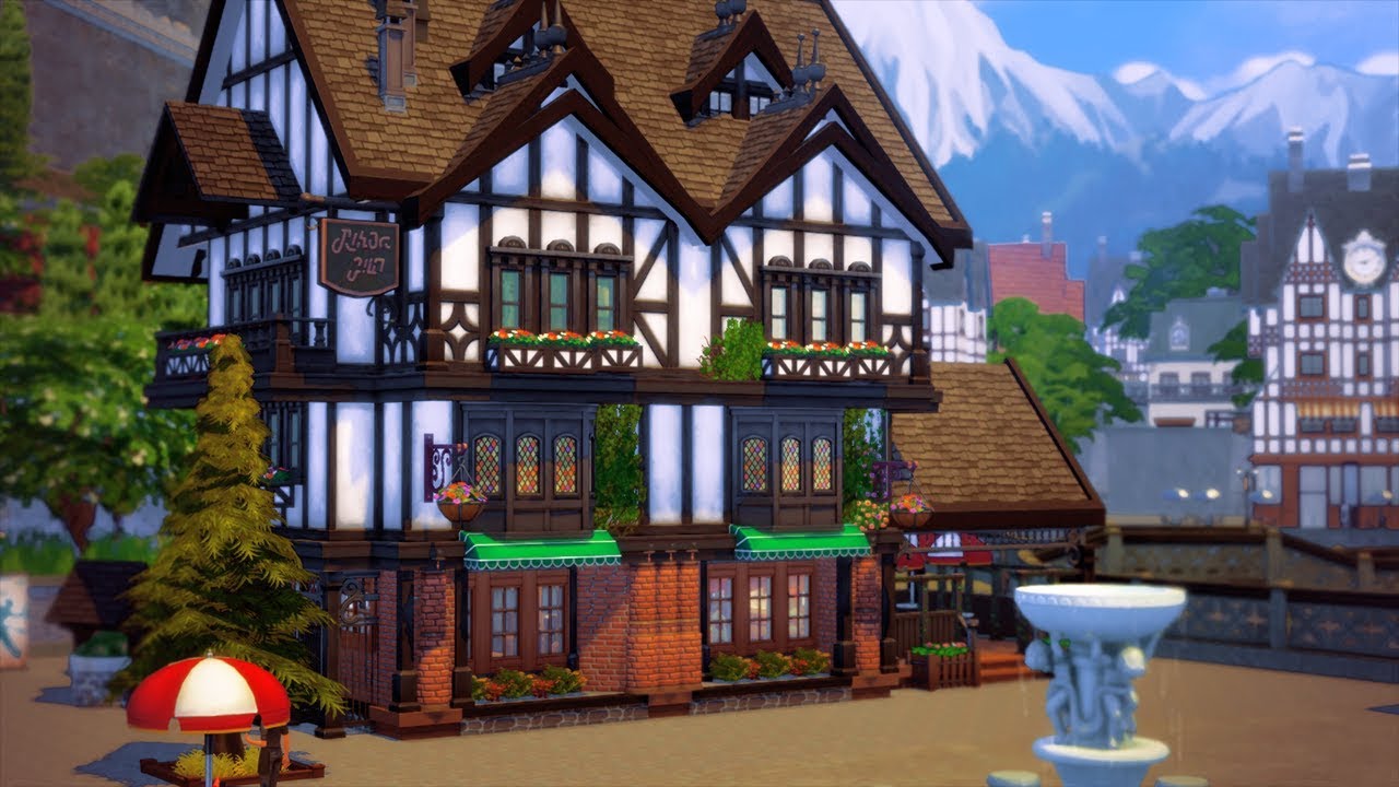 The Sims 4 ENGLISH PUB | Speed Build - YouTube