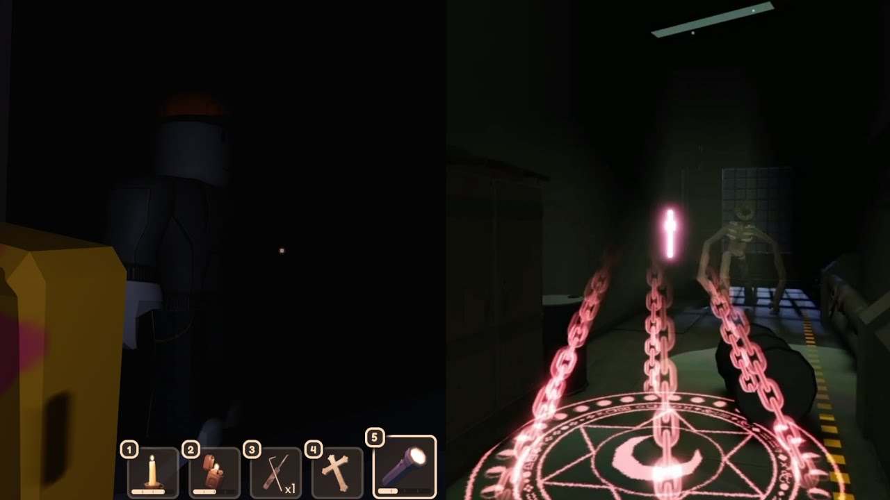 BUILDERMAN in DOORS and using crucifix in cutscene - YouTube