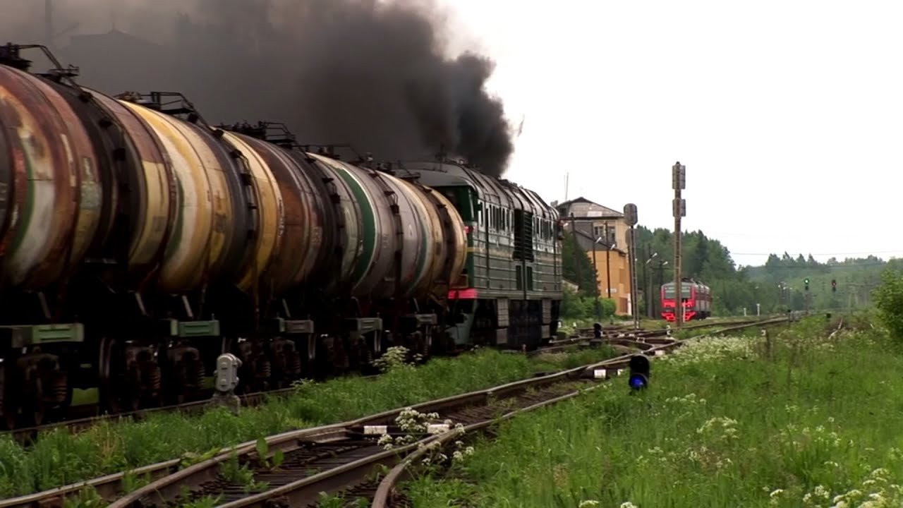 [RZD] 2TE116-068 / 2ТЭ116-068, станция Батецкая - YouTube