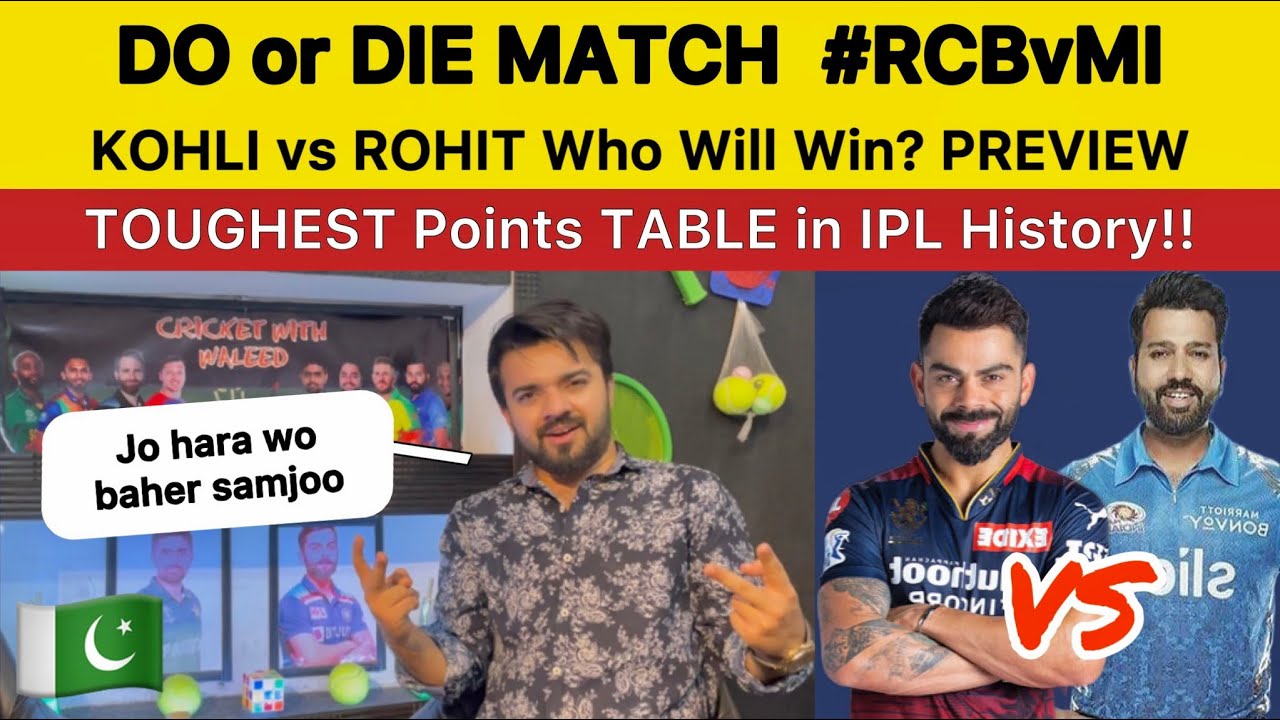 DO or DIE Match RCB vs MI | KOHLI vs ROHIT | IPL Toughest Points Table ...