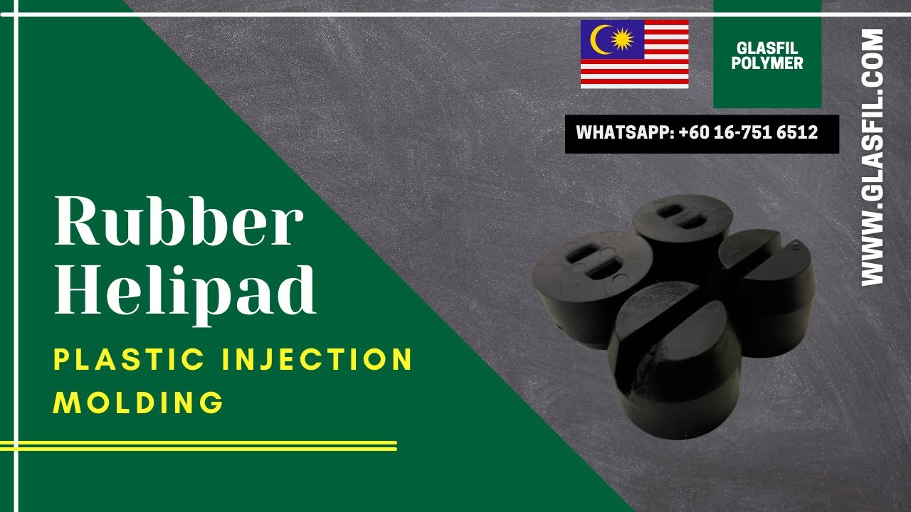 Rubber Helipad Stopper - | Plastic Injection Molding | Glasfil | - YouTube